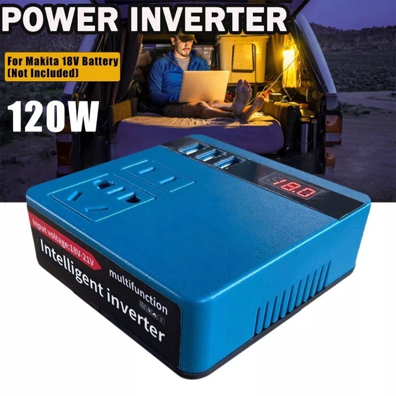 【COD】120W/220W Portable Power Inverter with 3USB Port DC 18V To DC 220V ...