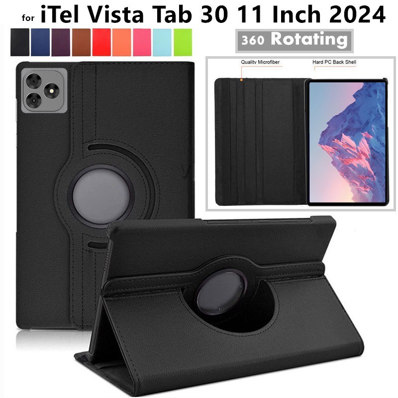 for iTel Vista Tab 30 11 Inch 2024 Case Tablet 360 Rotating Leather ...