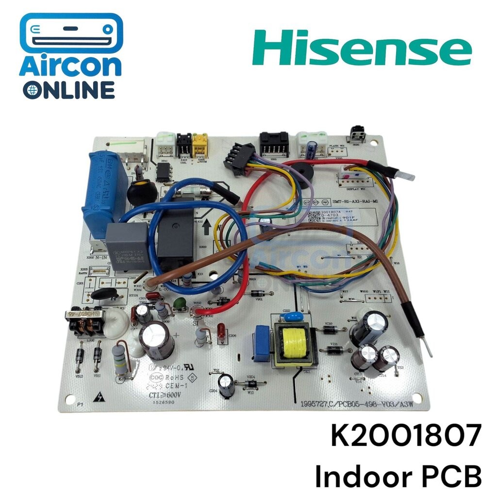 INDOOR PCB Air Conditioner HISENSE Model AS-13TR4RYRKA02 Code K2001807 ...
