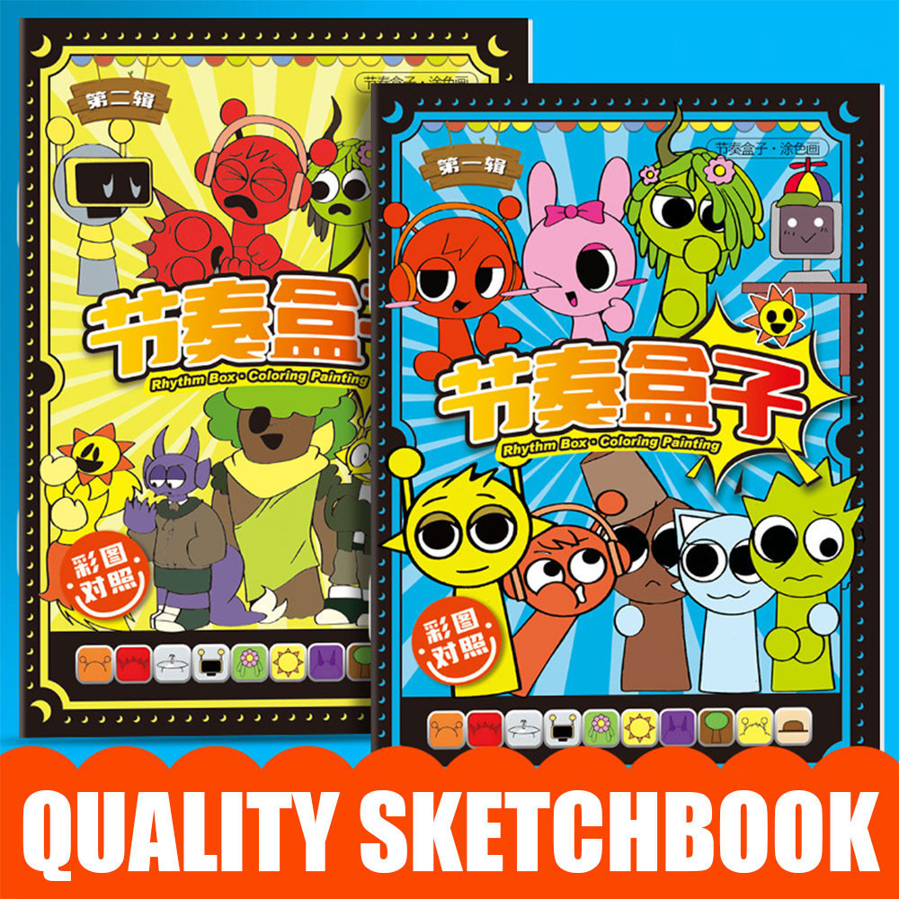Sprunki Incredibox Sprunki Handdrawn Brochure Drawing and Tracing Copy ...