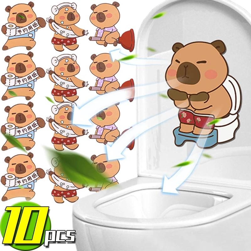 Cartoon Animal Toilet Deodorant Poster Stickers - Bathroom Flower ...