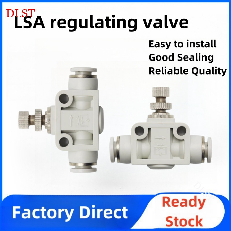 Lsa Pipe Throttle Valve Speed Regulating Valve PA SA Regulating Valve 4 6 8 10 12mm Quick Plug ...