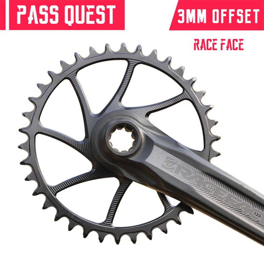 PASS QUEST RACEFACE Crank Bicycle Chainring 3mm Offset Narrow Wide ...