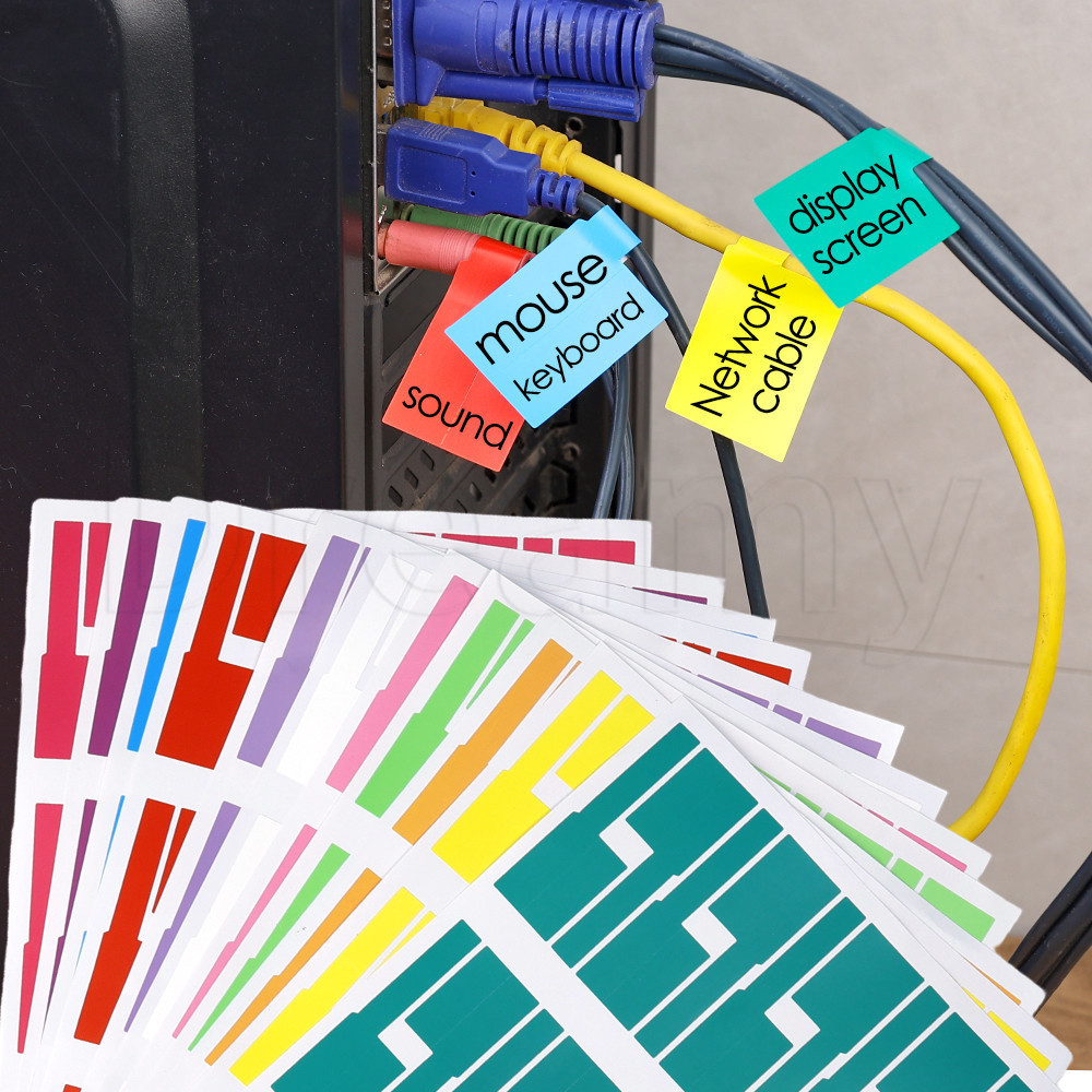 8Pcs Wire Marking Sticker - Cable Identification Tags - Cable Labels ...