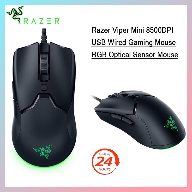Razer Viper Mini Wired Mouse 8500DPI Optical Sensor Mice 6 Buttons RGB ...