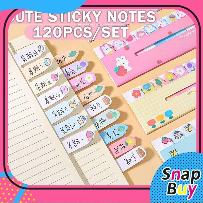 120 Cartoon Animal Sticky Notes, Cute Girl Heart Index Stickers ...