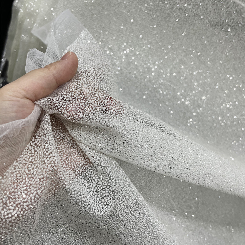 Dens Density Gilding Fabric Glitter Spray Silver Gauze Fabric Pupil ...