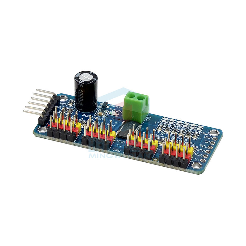 16ch PWM Servo Servo Driver Board Robot Controller IIC Interface Driver Module PCA9685 | Shopee ...