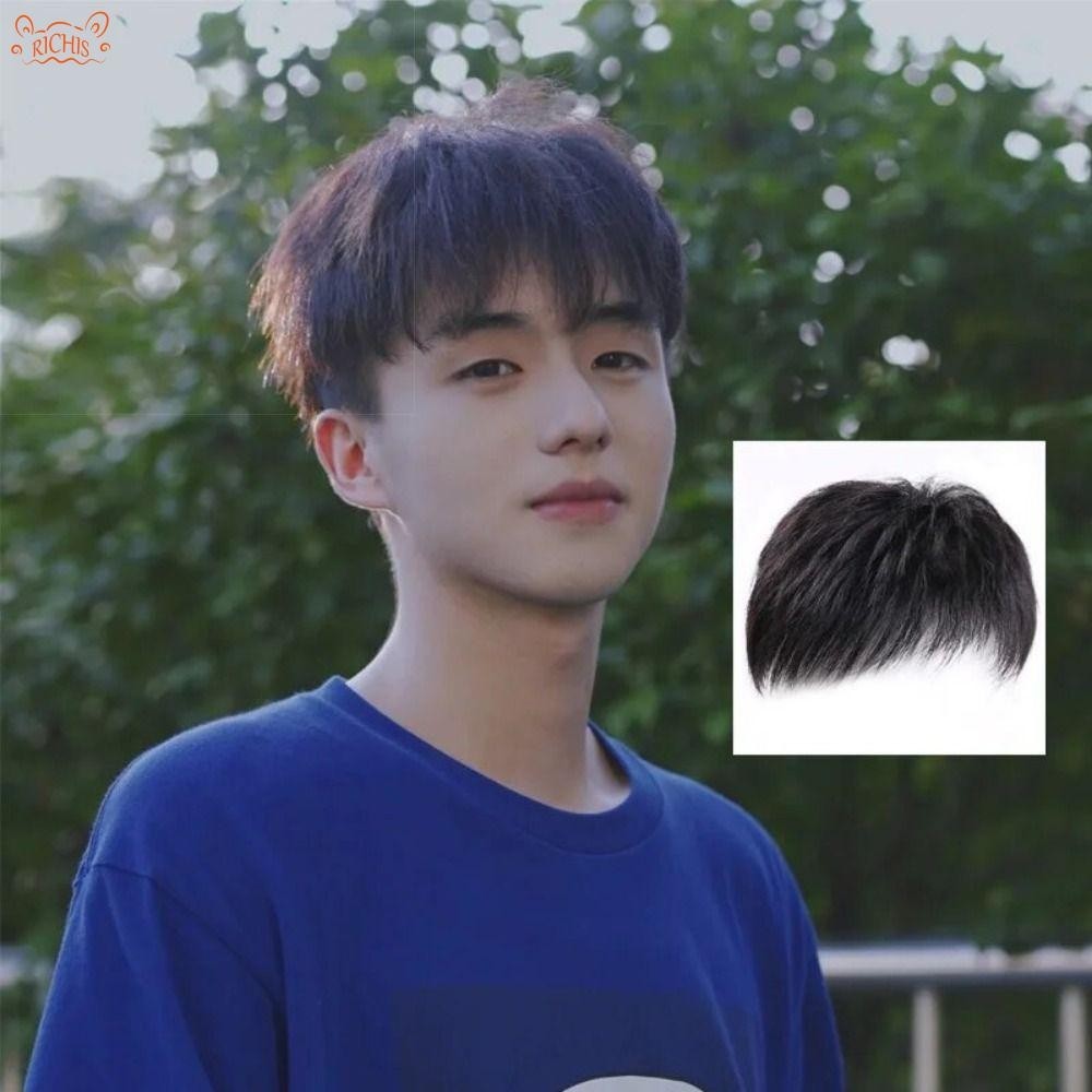 RICHIS Men's Wig Patch, Replacement Prosthetic Hair Natural Thick Human ...