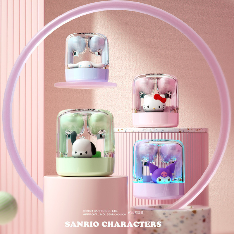 Sanrio EJ-986 Wireless Bluetooth 5.3 Earphone With RGB Kuromi ...