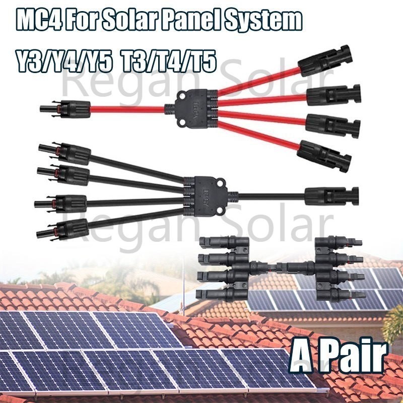 MC4-Y3/Y4/Y5 T3/T4/T5 connector with wire for Solar Installation Solar Panels Cable | Shopee ...