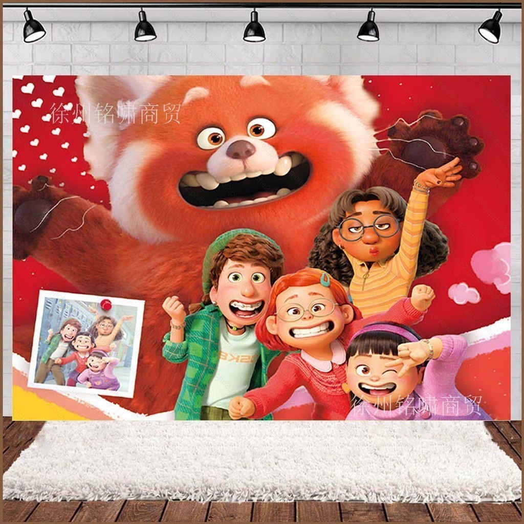 sy Turning Red Theme Cartoon Animation Celebrate Party Photo ...