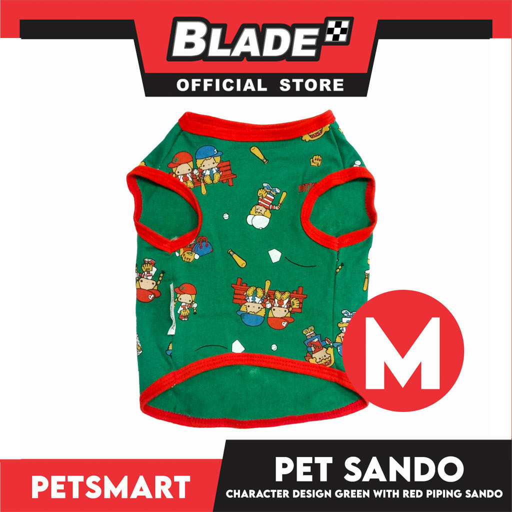 Pet Sando Character Design, Green with Red Piping Color, Medium Size ...