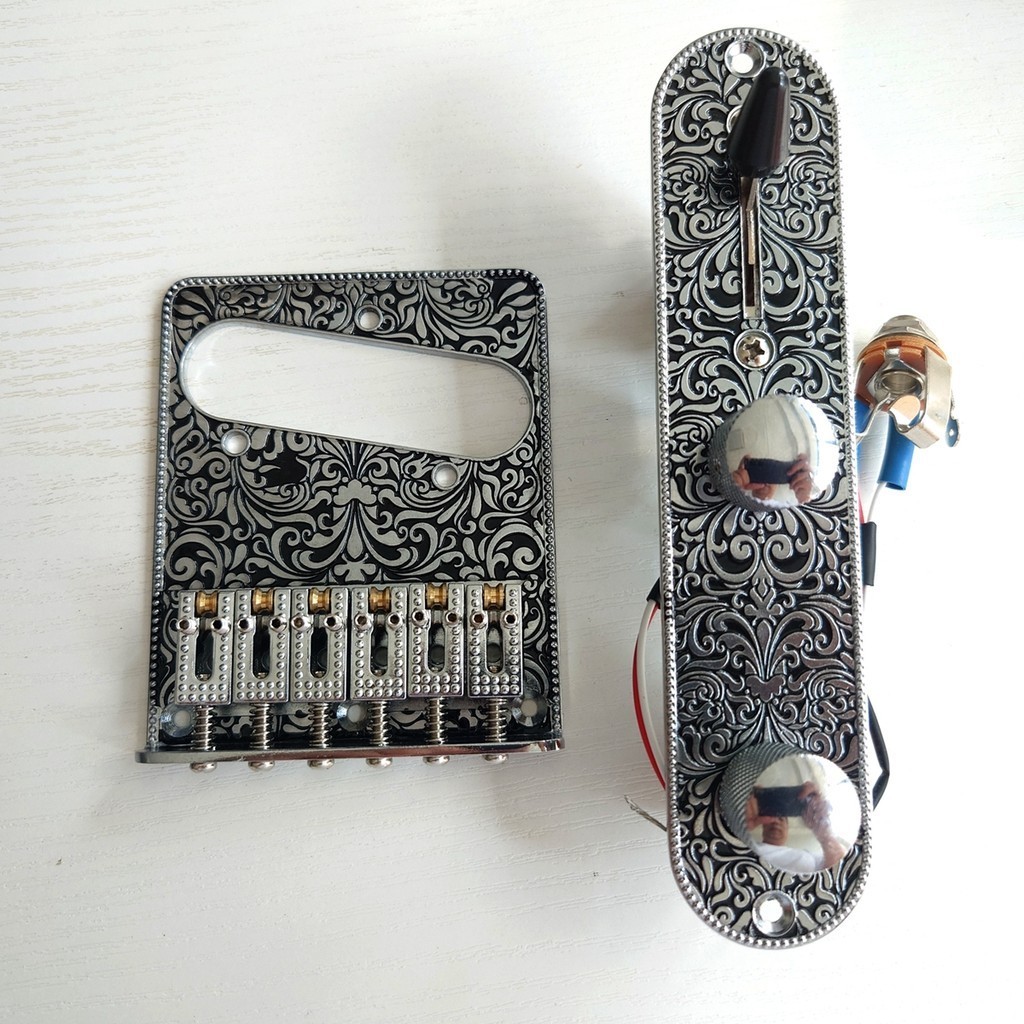 TL Electric Guitar Bridge Carved 3 Way Switch Prewired Control Plate ...