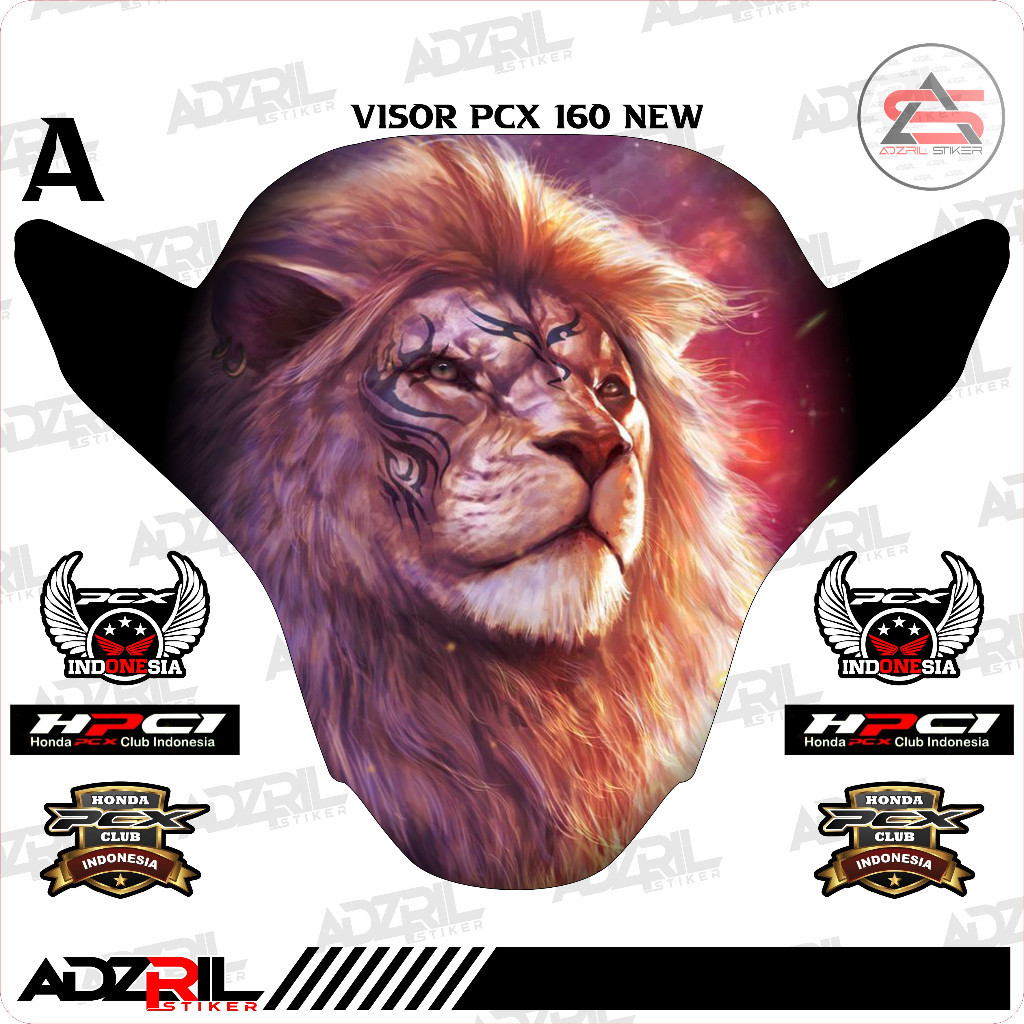 Winshield visor sticker for honda pcx 160 new lion / cool Winshield ...