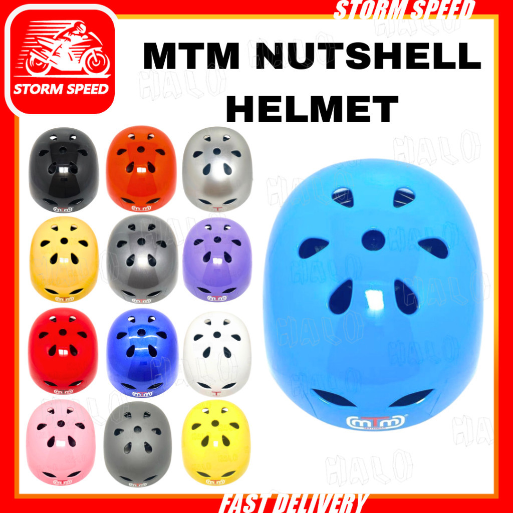 MTM NUTSHELL HELMET H-01 [STORM SPEED] | Shopee Philippines