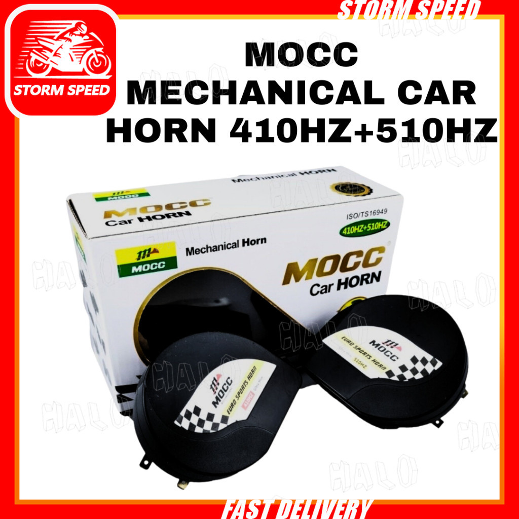 MOCC MECHANICAL CAR HORN 410HZ+510HZ UNIVERSAL [STORM SPEED] | Shopee ...