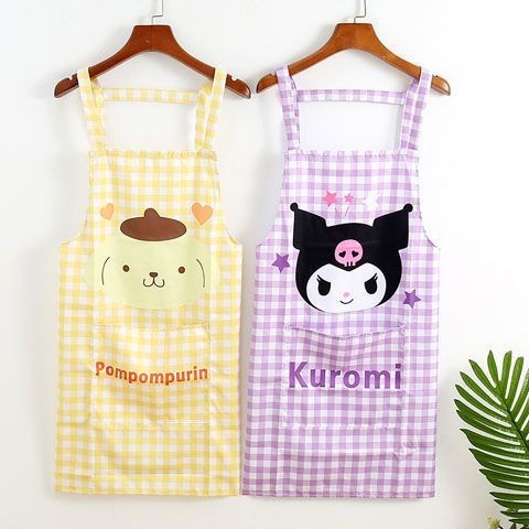 Kuromi Sanrio Cinnamon Dog Melody Children Waterproof Cooking Overalls ...