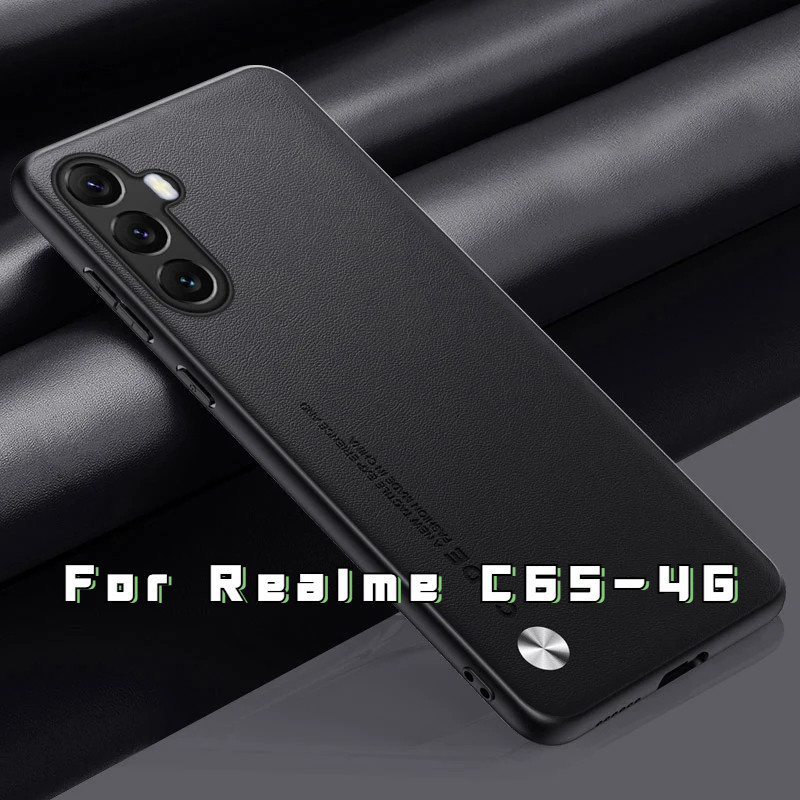 Casing For Realme C65 RealmeC65 Real me 4G Sheepskin Leather Phone Case Lens Protection Fashion ...