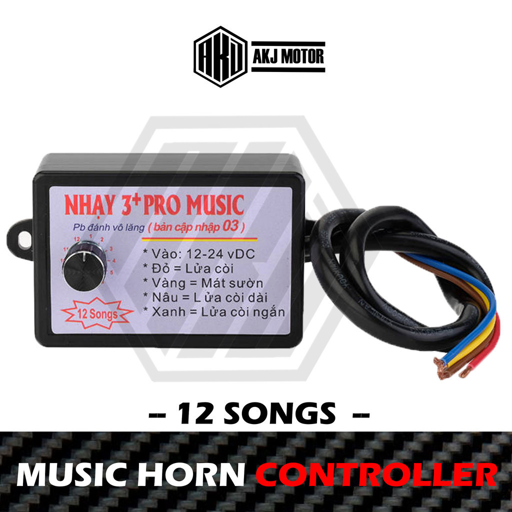 12 Tones MOTOR MUSIC Horn Controller Electric Horn Speaker Sound ...