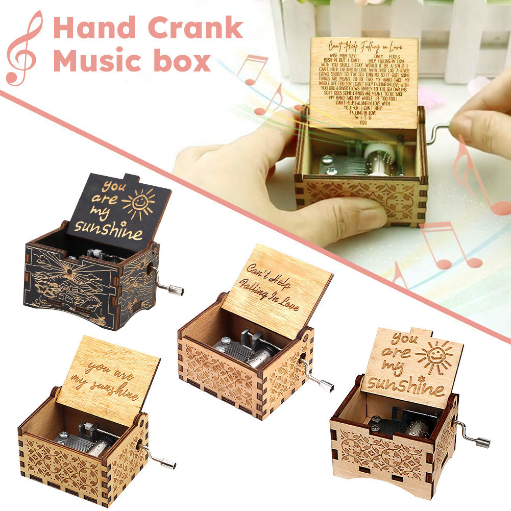 Wooden Music Box You Are My Sunshine Birthday Gift Hand-made Music Box ...