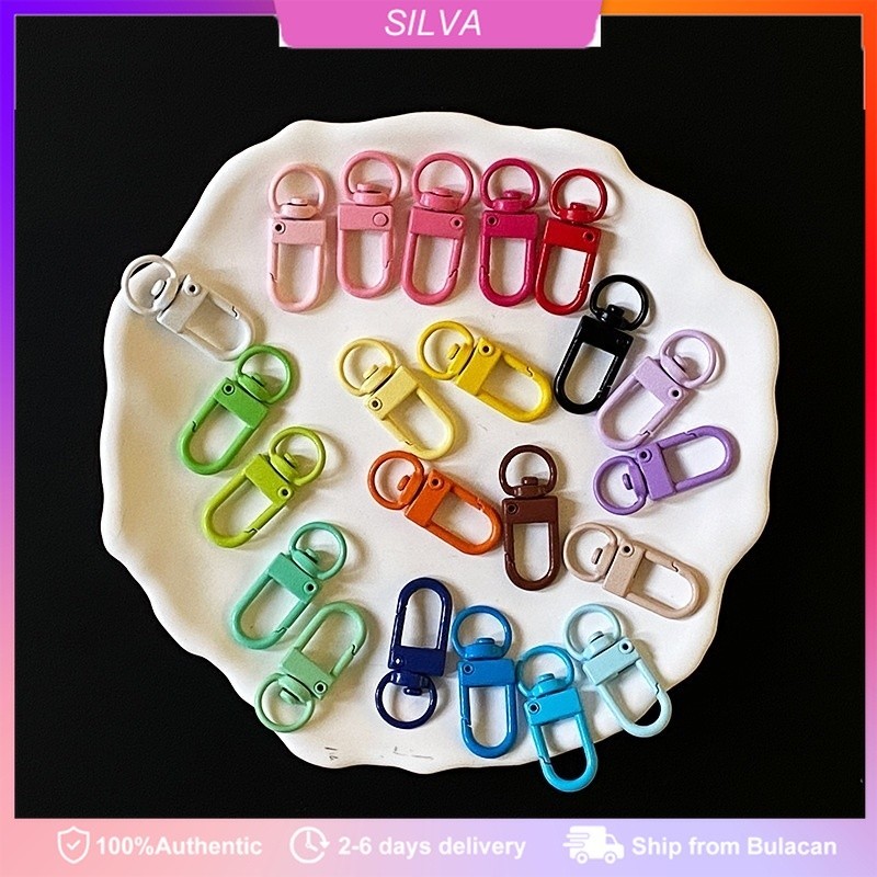 30Pcs 13 * 33mm Claw Hook U-Shaped Candy Color Keychain Metal Lobster ...