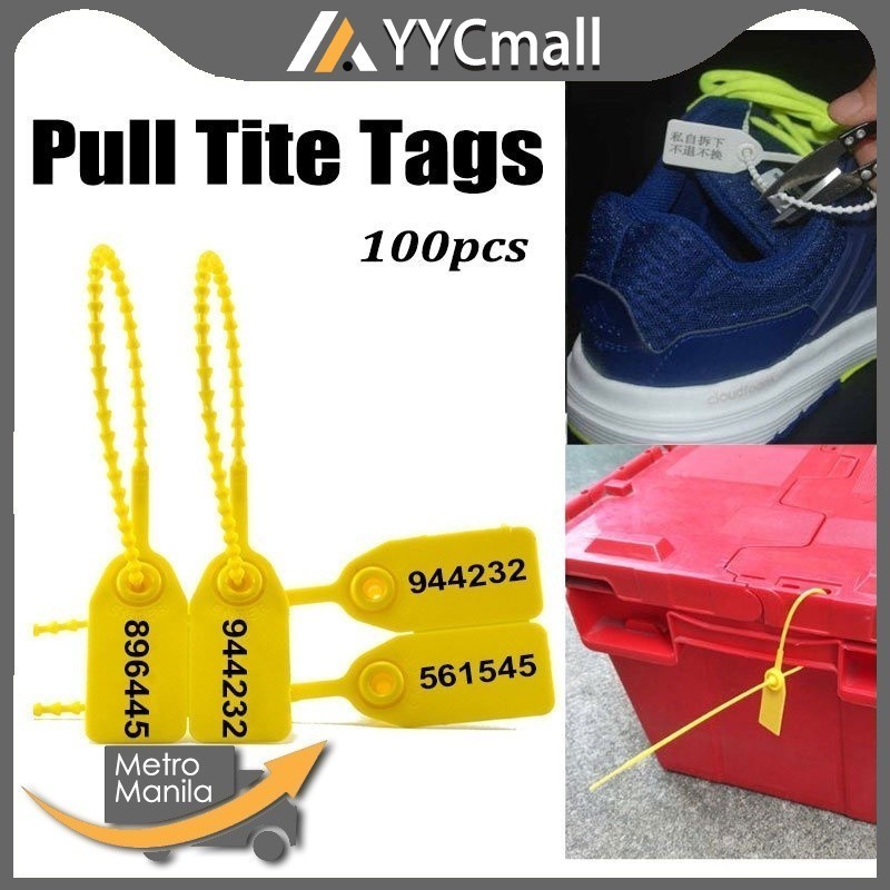 100Pcs Numbered Plastic Security Seal Pull Tite Tags Security Seal ...