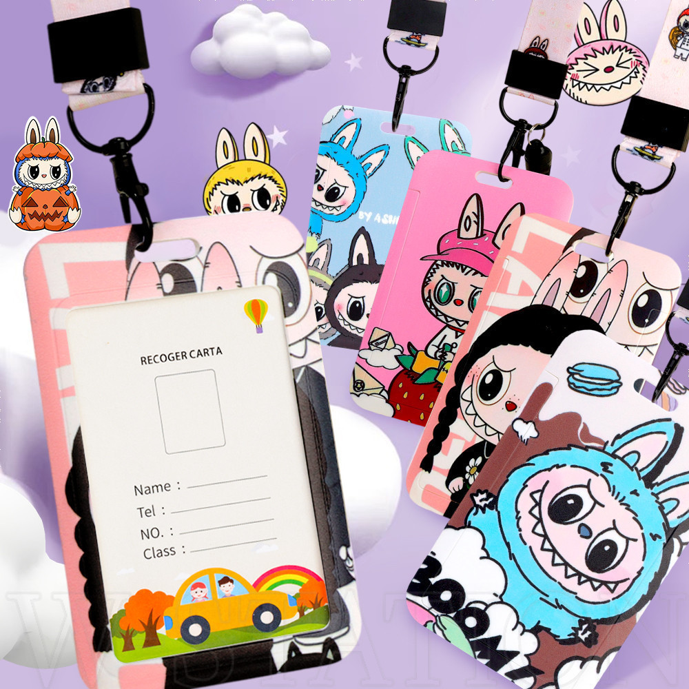 Cute Labubu Card Sleeve - Cartoon Little Sheep ID Protective Cover -Bus ...