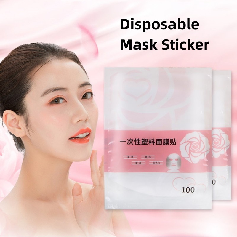 100pcs Disposable Face Plastic Film Full Face Cleaner Mask Neck ...