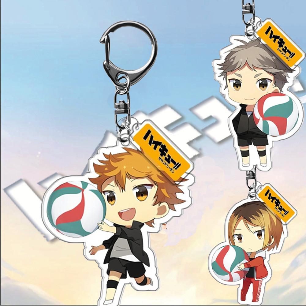 Charm Cartoon Volleyball Boy Key Chain Tetsurou Hajime Tooru Shouyou ...