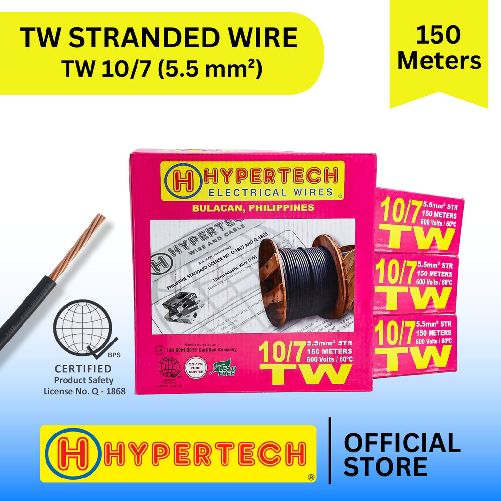 Hypertech TW Stranded Wire #10/7 150meters Electrical Wire Durable ...