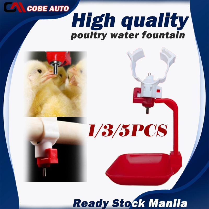 HIGH QUALITY 1/3/5pcs POULTRY DRINKERS Automatic Chicken Drinkers with ...