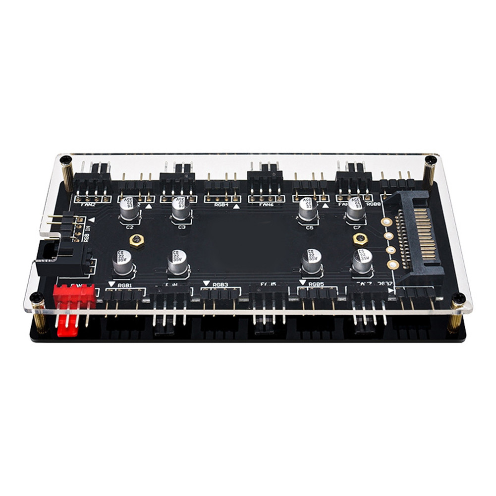 12V 4Pin/5V 3PIN PC Speed Controller Adapter Motherboard Sync ARGB/RGB ...