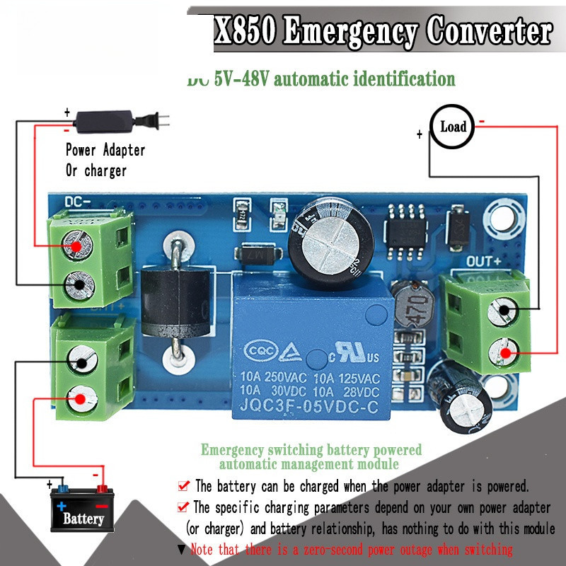 YX850 Power failure automatic switching standby battery lithium battery ...