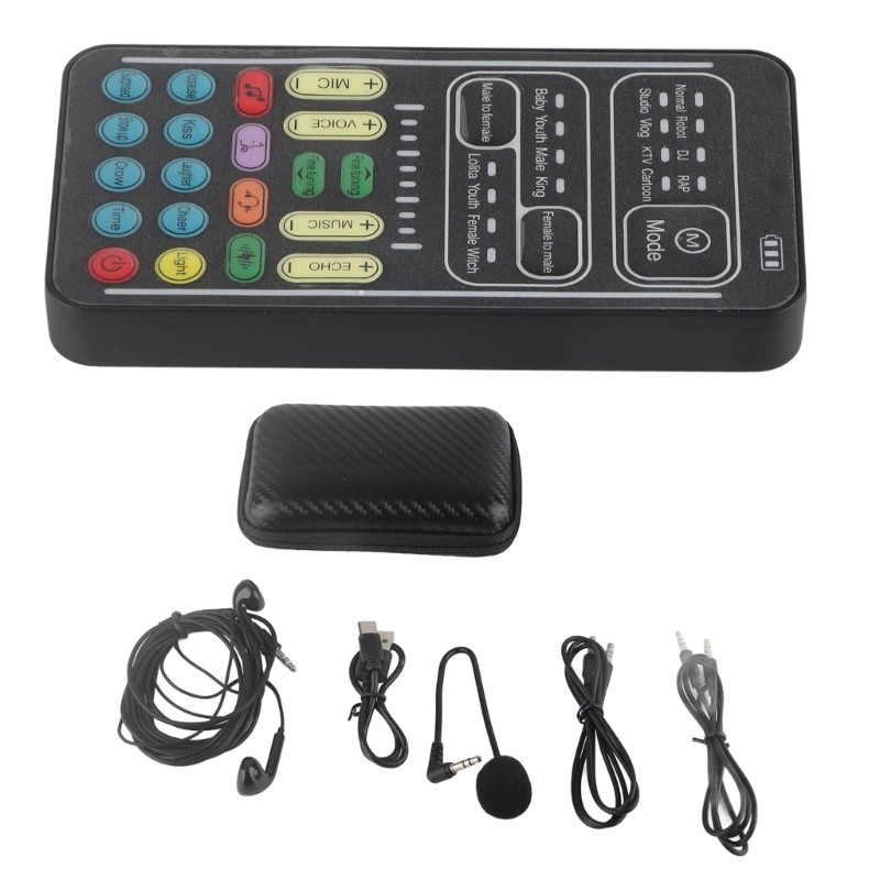 R* I9 Voice Changer Set with Multiple Sound Effects Flexible Adjustment ...