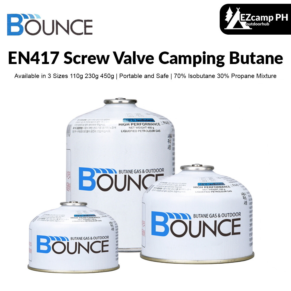 BOUNCE Camping Screw Type Butane 110g 230g 450g Gas Fuel for Portable Stove Torch Lantern ...