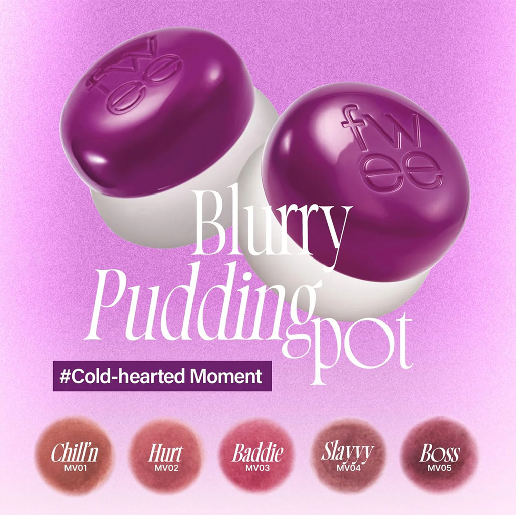 Fwee Lip & Cheek Blurry Pudding Pot 5g - Cold-hearted Moment - Mauve (5 ...
