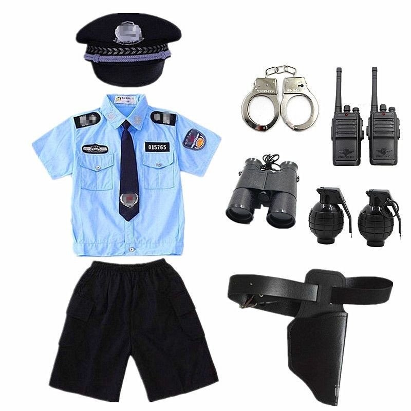 Children's Police Toy Equipment Uniform Kindergarten Little Traffic ...