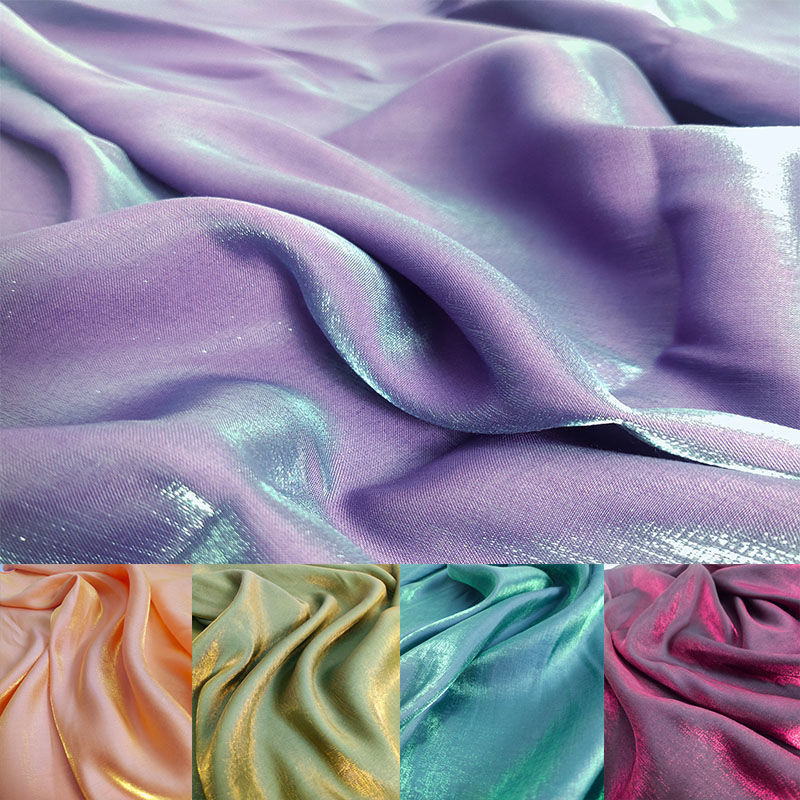 Gradient Satin Fabric with Glazed Silk Mermaid Princess Hanfu Large ...