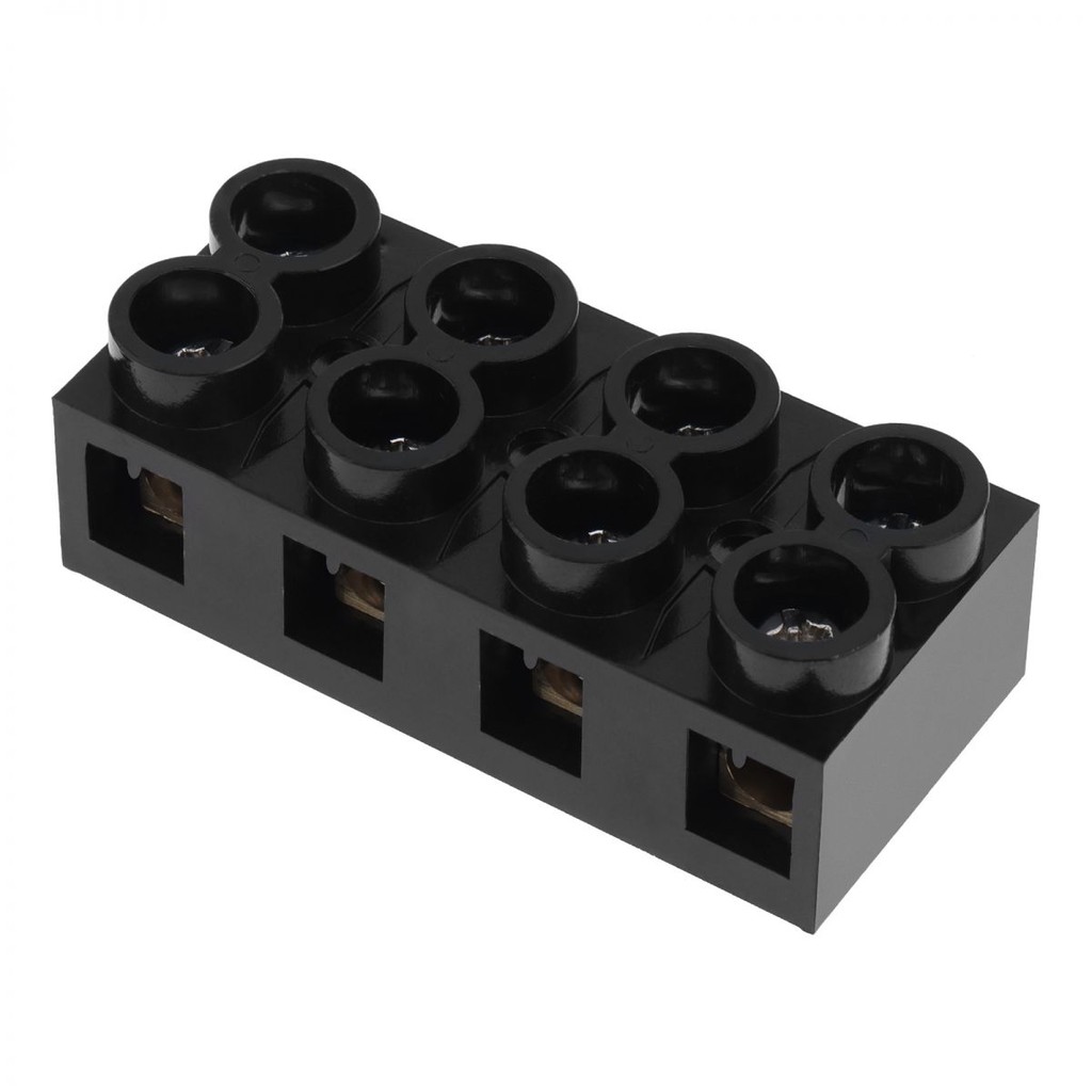 Terminal Block 4 Positions 500V 60A Dual Row Terminals Barrier Strip ...