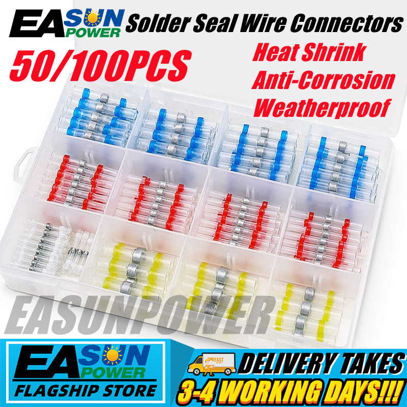50/100pcs Welding Seal Wire Connector, Waterproof Welding Ring Heat ...