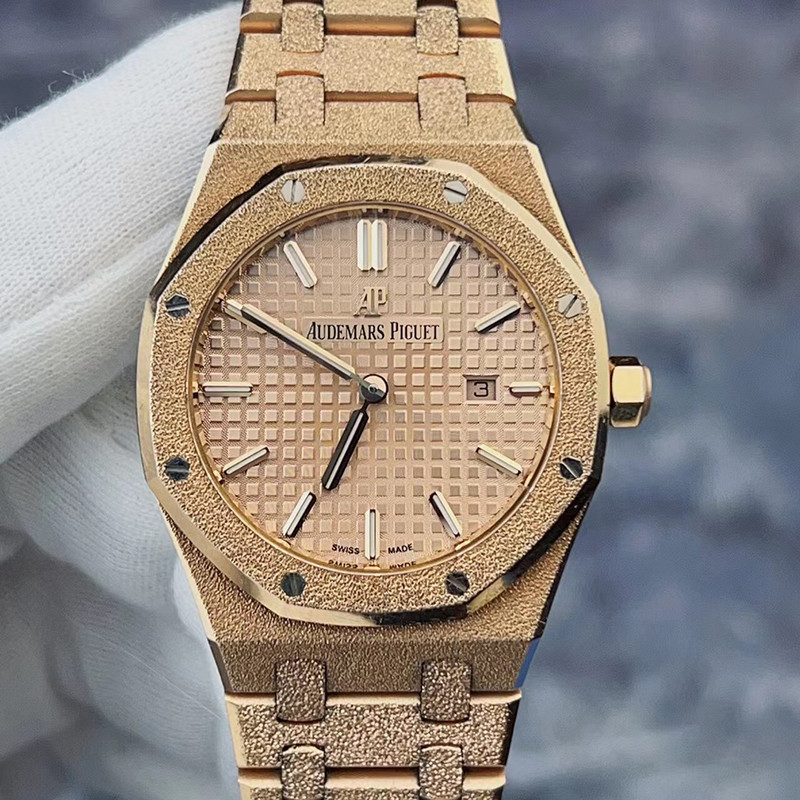 Watch Audemars Piguet Royal Oak Series 67653OR Frost Gold 18K Rose Gold ...