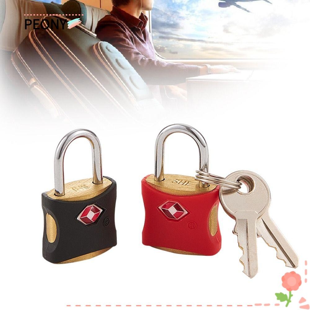 PEONY Customs Lock, with 2 Keys TSA Luggage Lock, Portable Anti-Theft ...