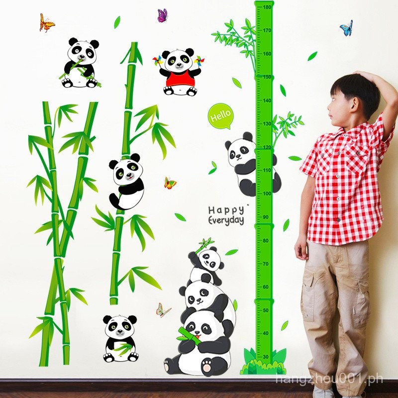 Children's Room Decorative Wallpaper Stickers Panda Bamboo Height Chart ...