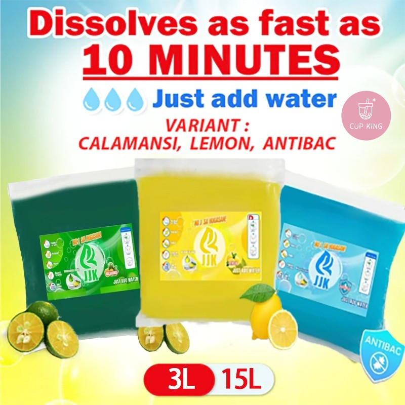 JJK DIY Dishwashing Liquid Kit Set Just Add Water Easy Mix formula-calamansi & Lemomn scent ...