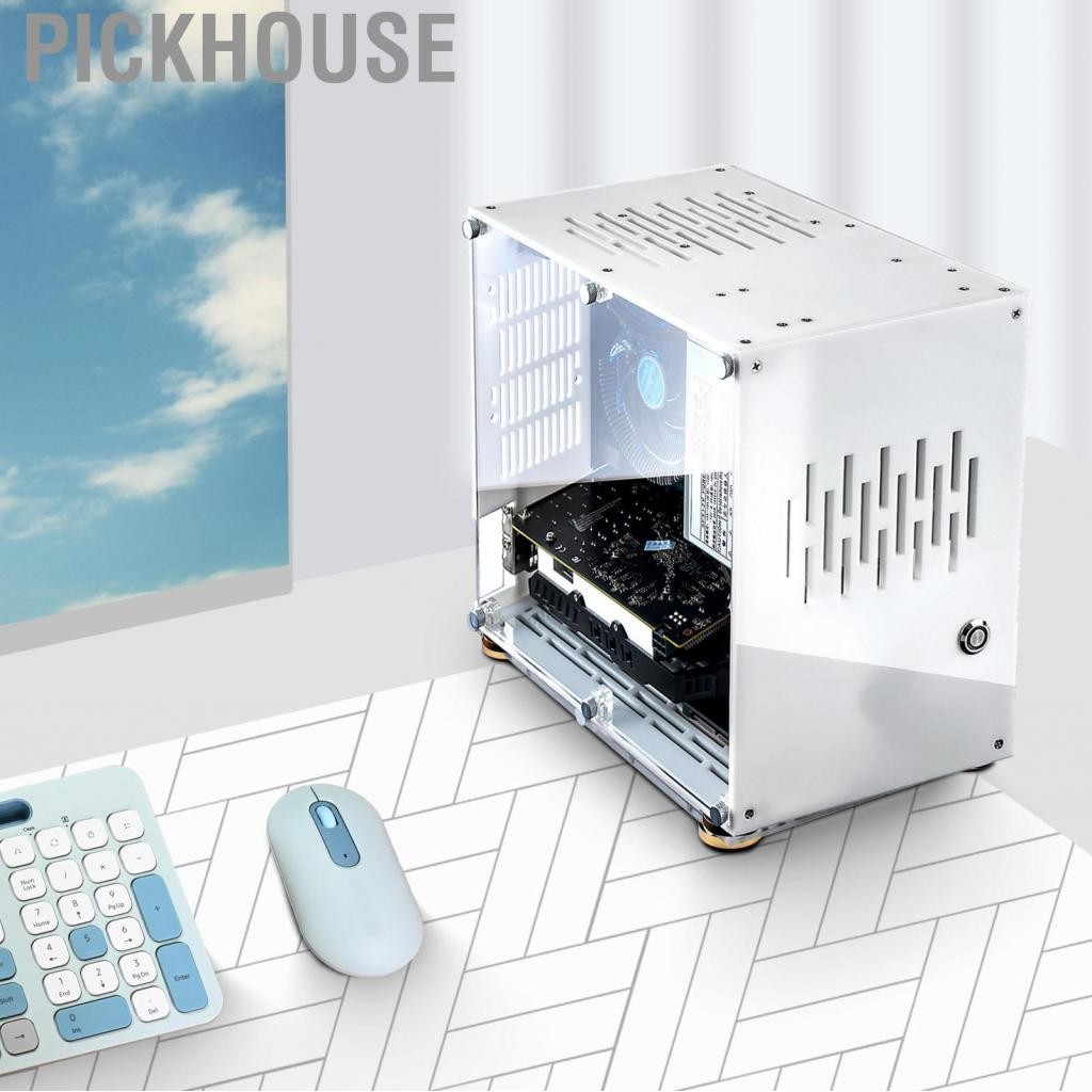 Pickhouse Mini ITX Computer Case PC Premium Clear Arcylic Side ...