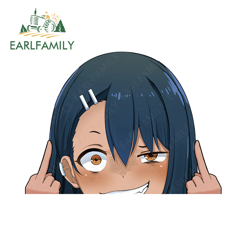 EARLFAMILY Nagatoro Car Stickers Personality Amusing Waterproof JDM ...