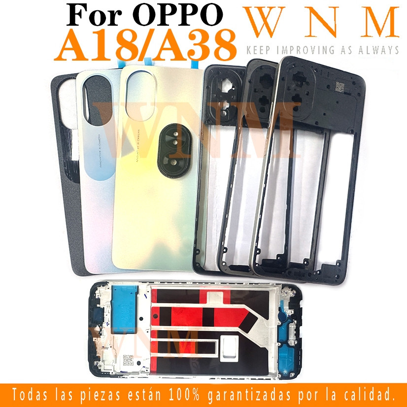 For OPPO A18 A38 CPH2591 CPH2579 LCD Front Frame Bezel Back Battery ...