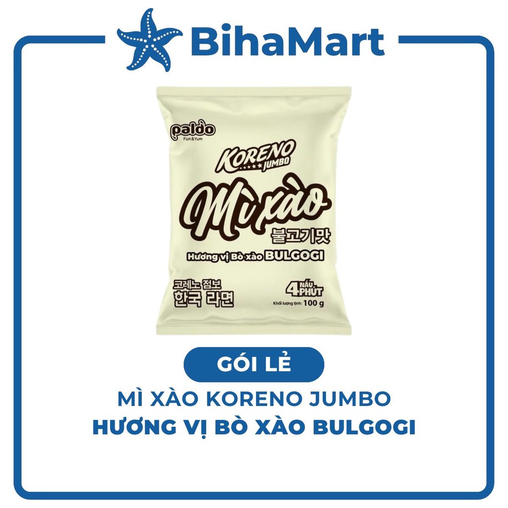 [RETAIL PACKAGE-PALDO- Koreno Jumbo Stir-fried Noodles Bulgogi Stir ...