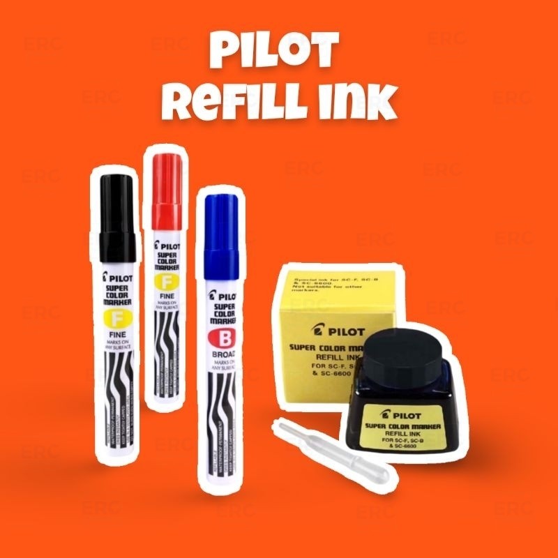 Refill ink Original Japan PILOT Permanent Waterproof Marker Broad Fine ...
